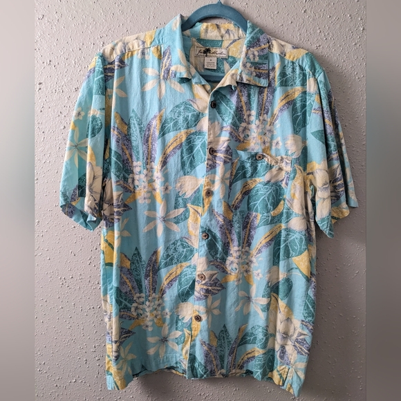 Joe Marlin | Shirts | Joe Marlin Tropical Blue Floral Mens Hawaiian ...